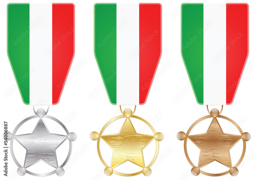 italy medals Stock Vector | Adobe Stock