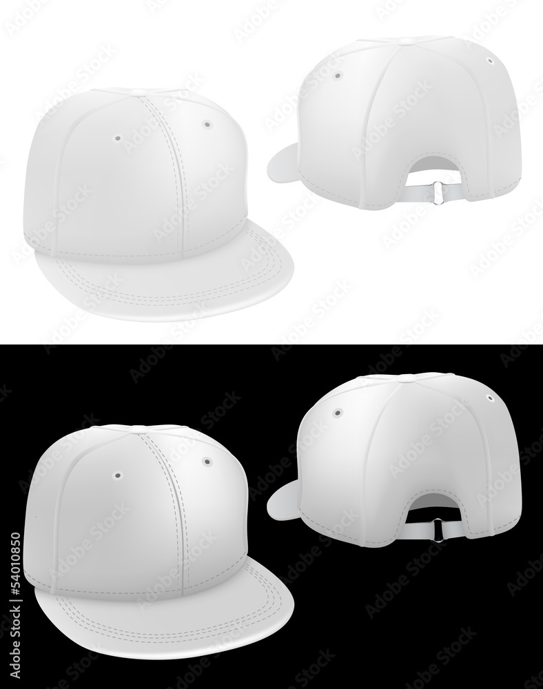 Classic baseball hat template. Front and back view. Stock Vector ...