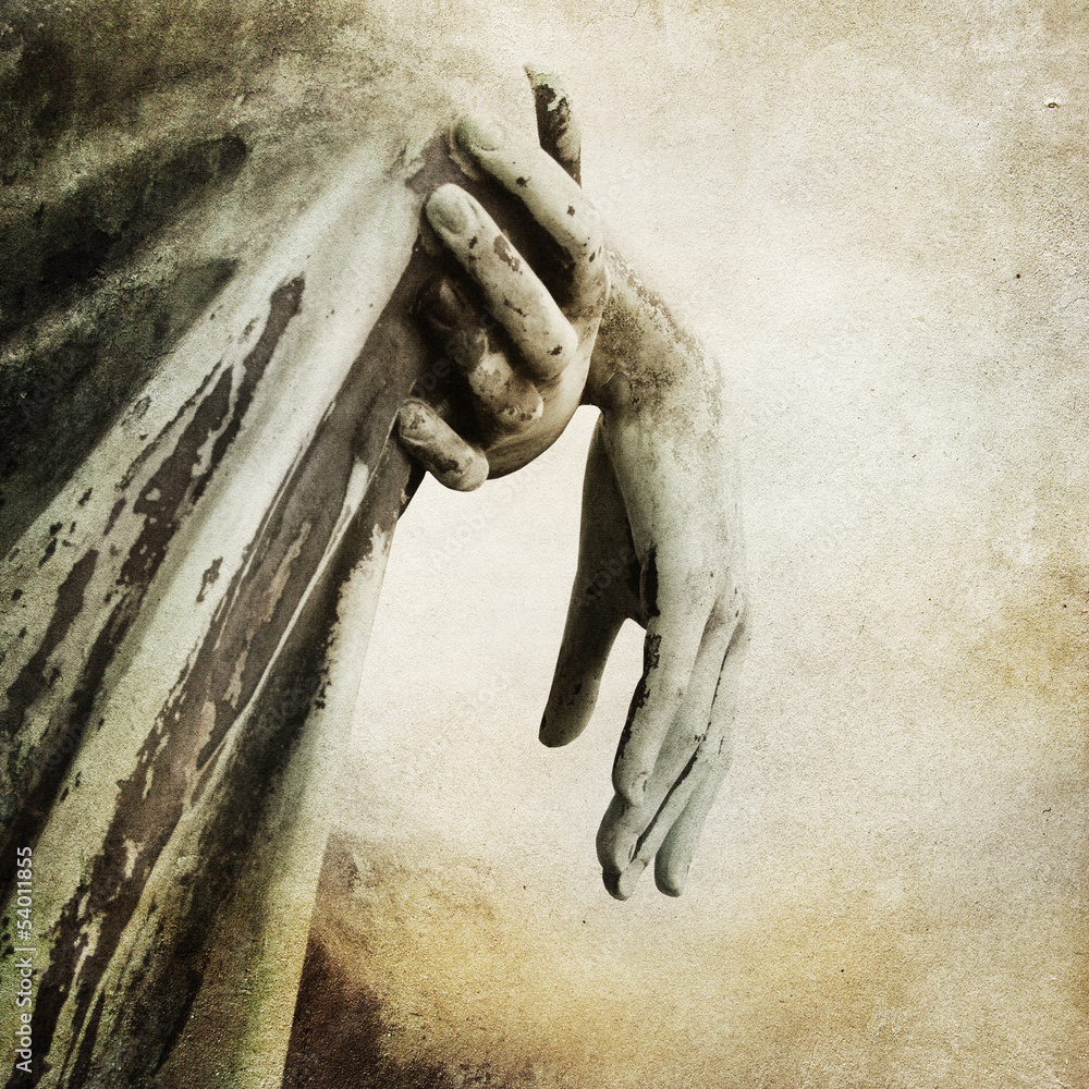 Vintage paper background with old statue Stock Photo | Adobe Stock