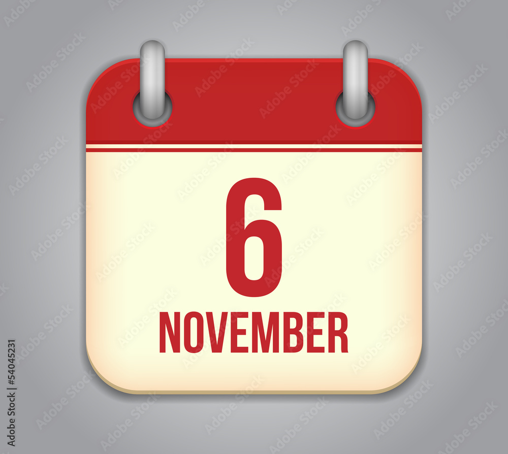 Vector November calendar app icon Stock Vector | Adobe Stock