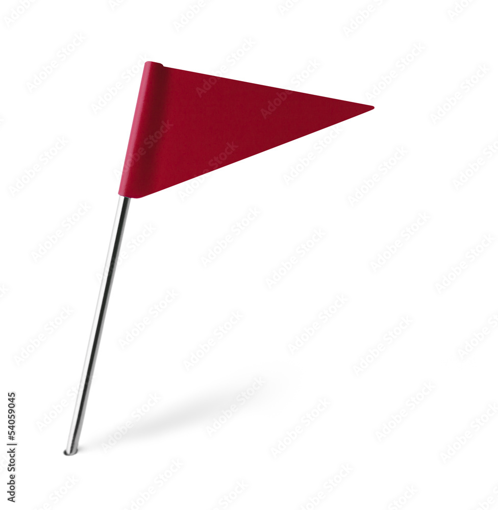 Red Triangle Flag Stock Photo | Adobe Stock