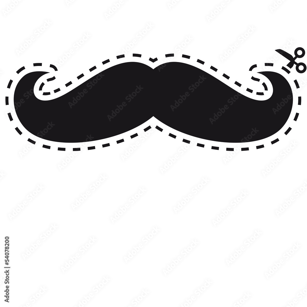 Cut Out Mustache Stock Illustration | Adobe Stock