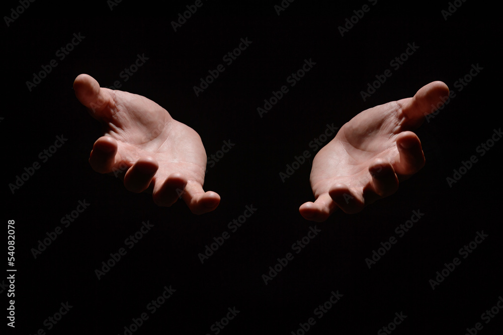 Hands Reaching Out Of Darkness