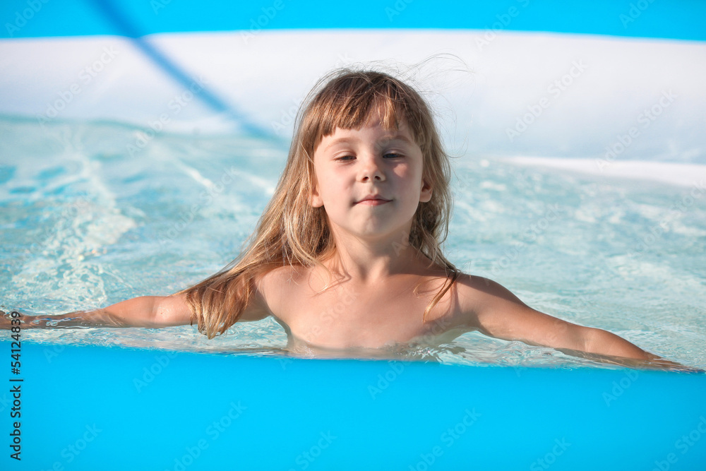 Little girl in swimming pool. Stock Photo | Adobe Stock Little girl in swimming pool. Stock Photo | Adobe Stock