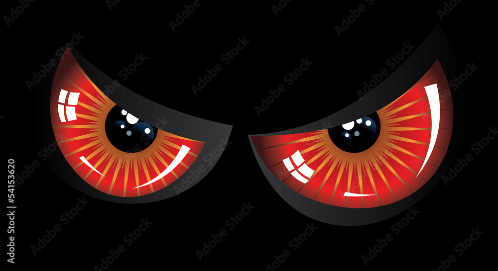 Evil red eyes Stock Vector | Adobe Stock