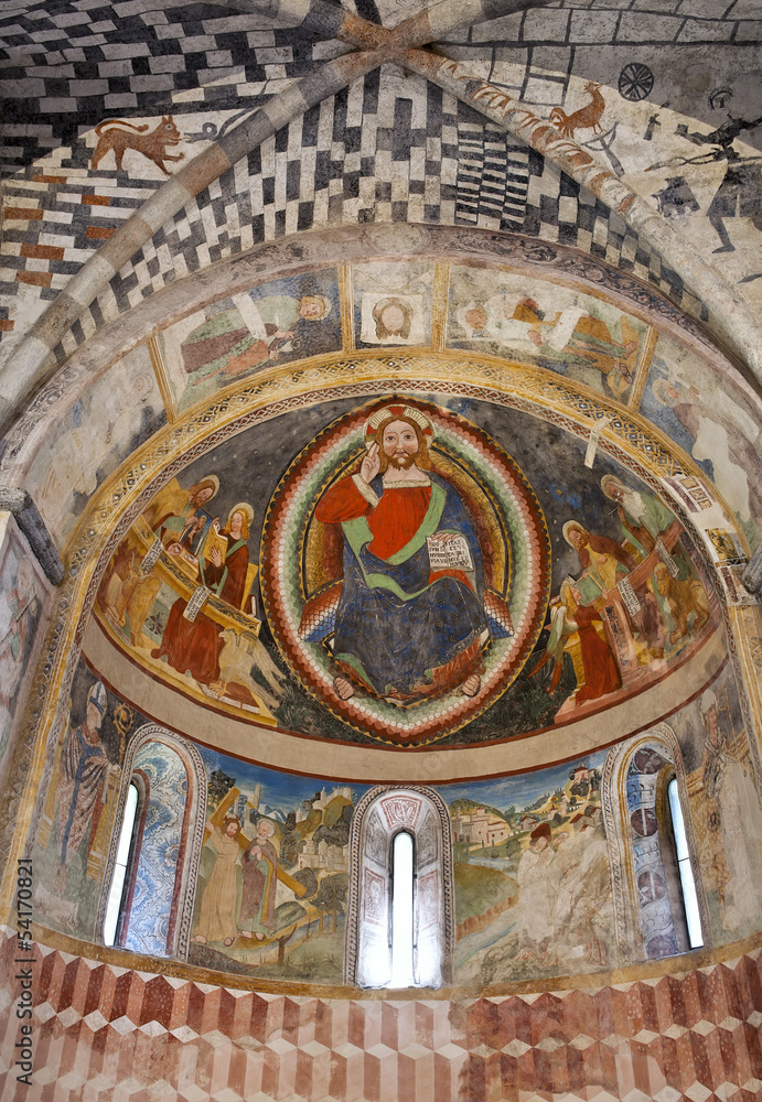 Jesus Christ inside of mandorla shape Stock Photo | Adobe Stock