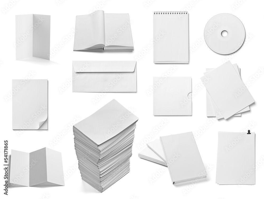 leaflet notebook textbook envelope blank paper template book Stock ...
