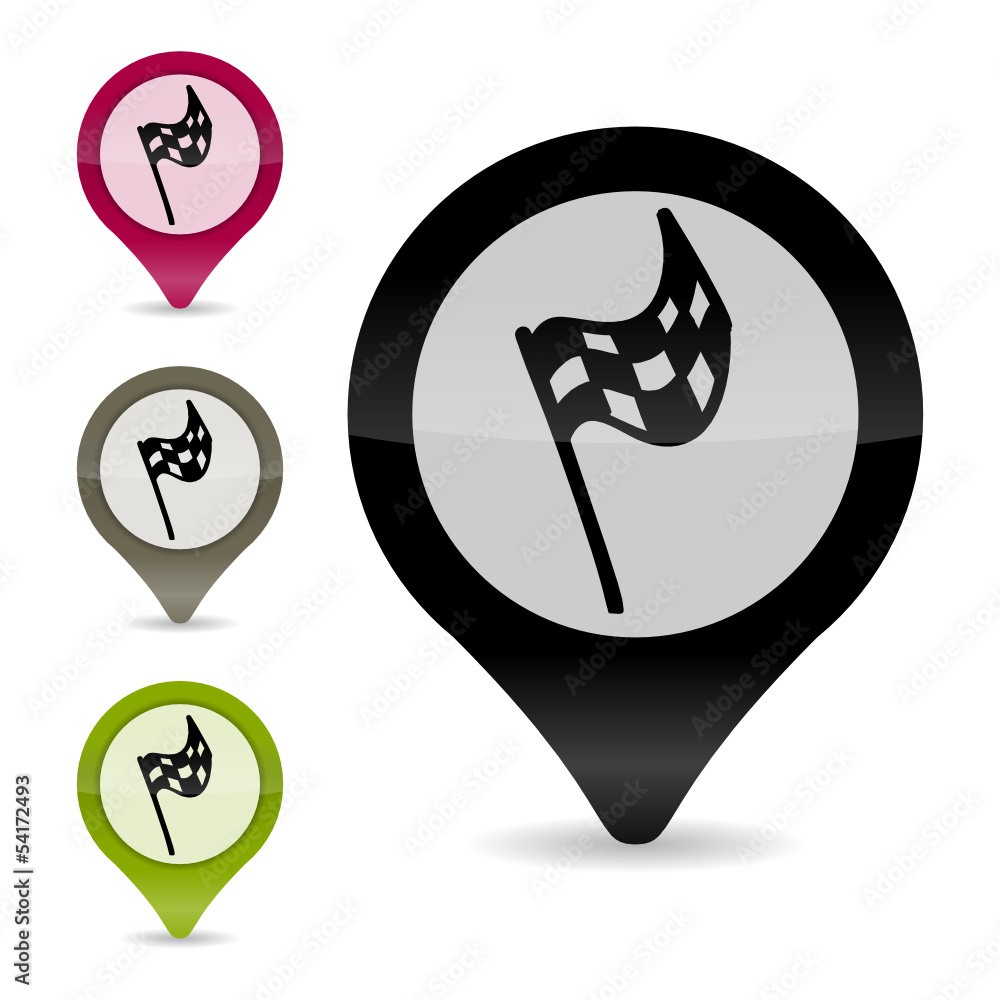 punkt markierung zielfahne I Stock-Vektorgrafik | Adobe Stock