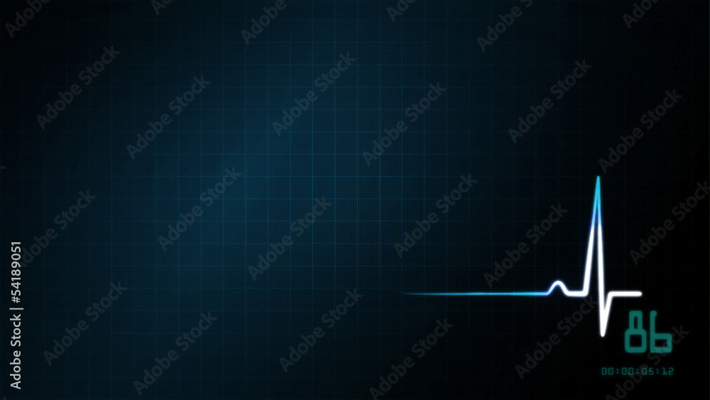 blue EKG monitor background Stock Illustration | Adobe Stock