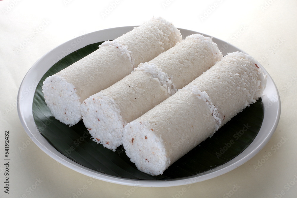 White rice puttu. Stock Photo | Adobe Stock