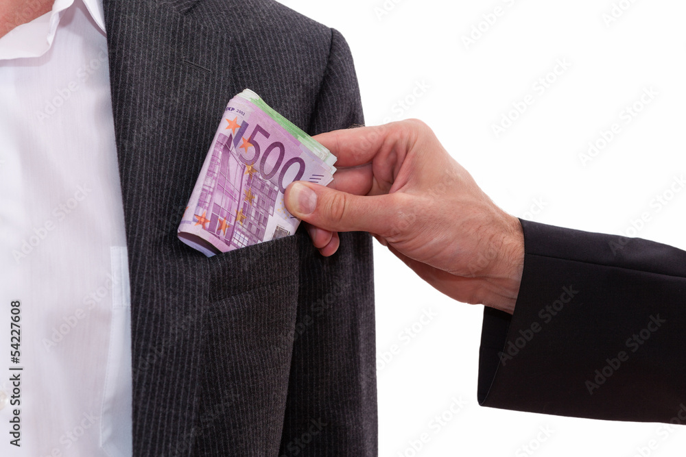 Geldbündel, Hand, Bestechung, korrupt Stock-Foto | Adobe Stock