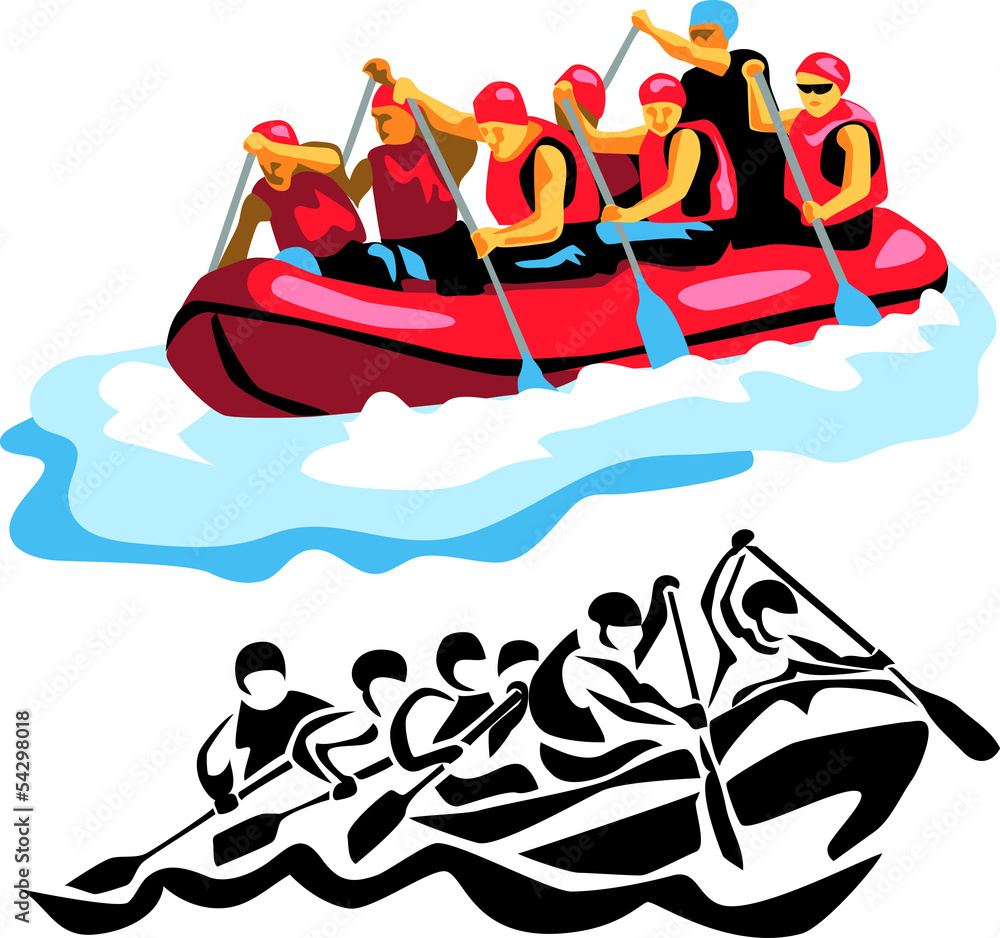 river rafting Stock Vector | Adobe Stock