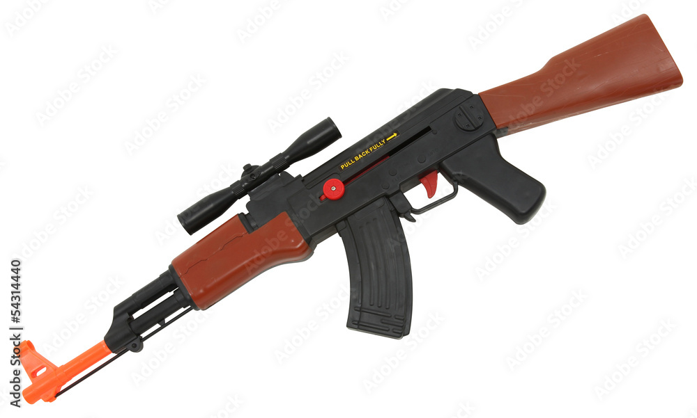 Plastic Toy AK47 Assault Rifle with Clipping Path Stock Photo | Adobe Stock