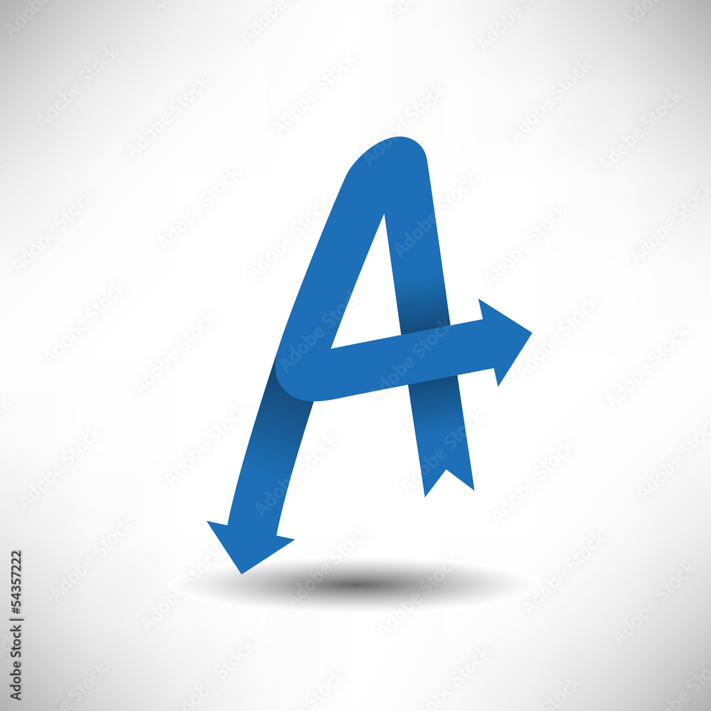 Vector Letter A Symbol with Arrow Stock Vector | Adobe Stock