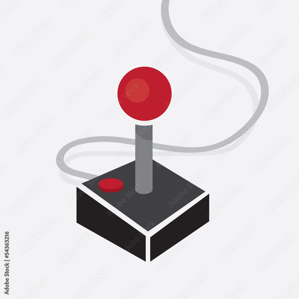 Poster Retro joystick gaming controller with cord – Wall Art | UkPosters