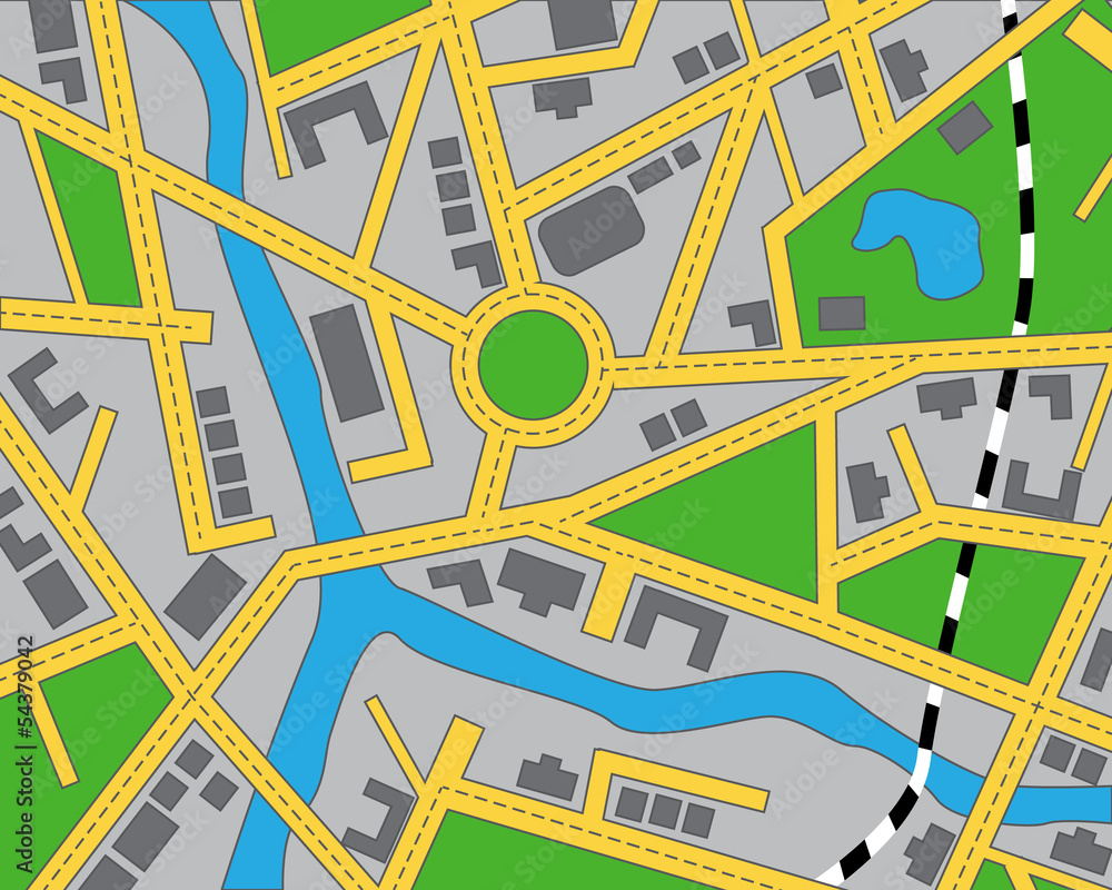 editable map of the area Stock Vector | Adobe Stock