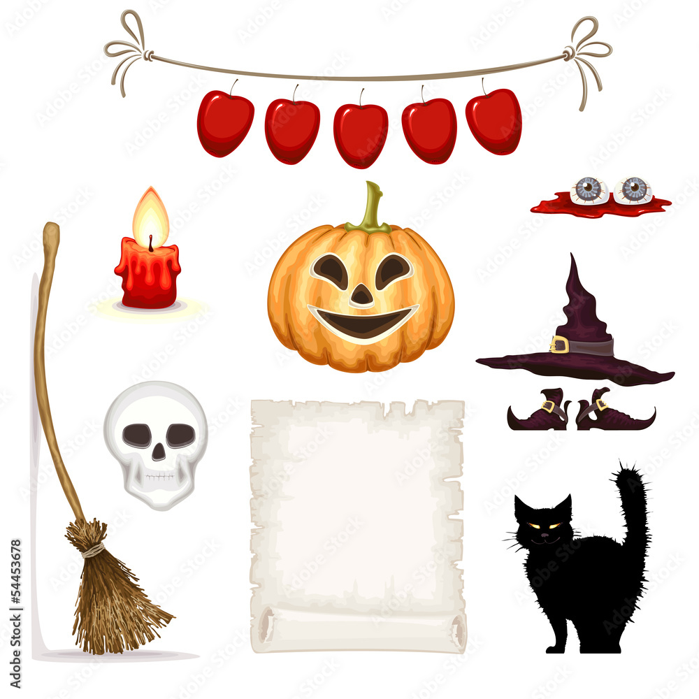 halloween clipart , vector set Stock Vector | Adobe Stock