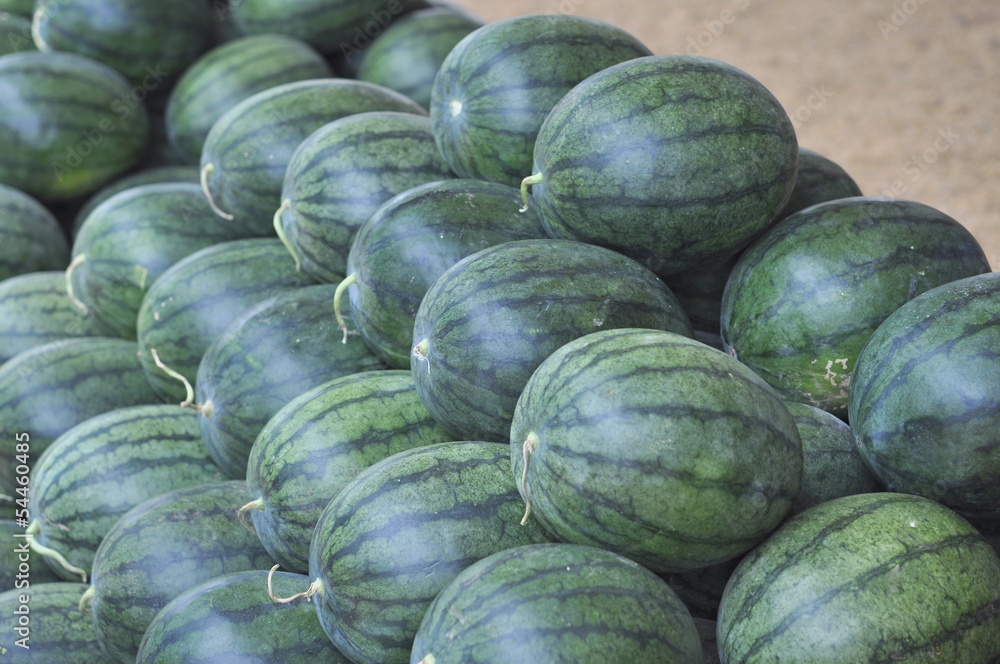 Watermelon in the maket Stock Photo | Adobe Stock