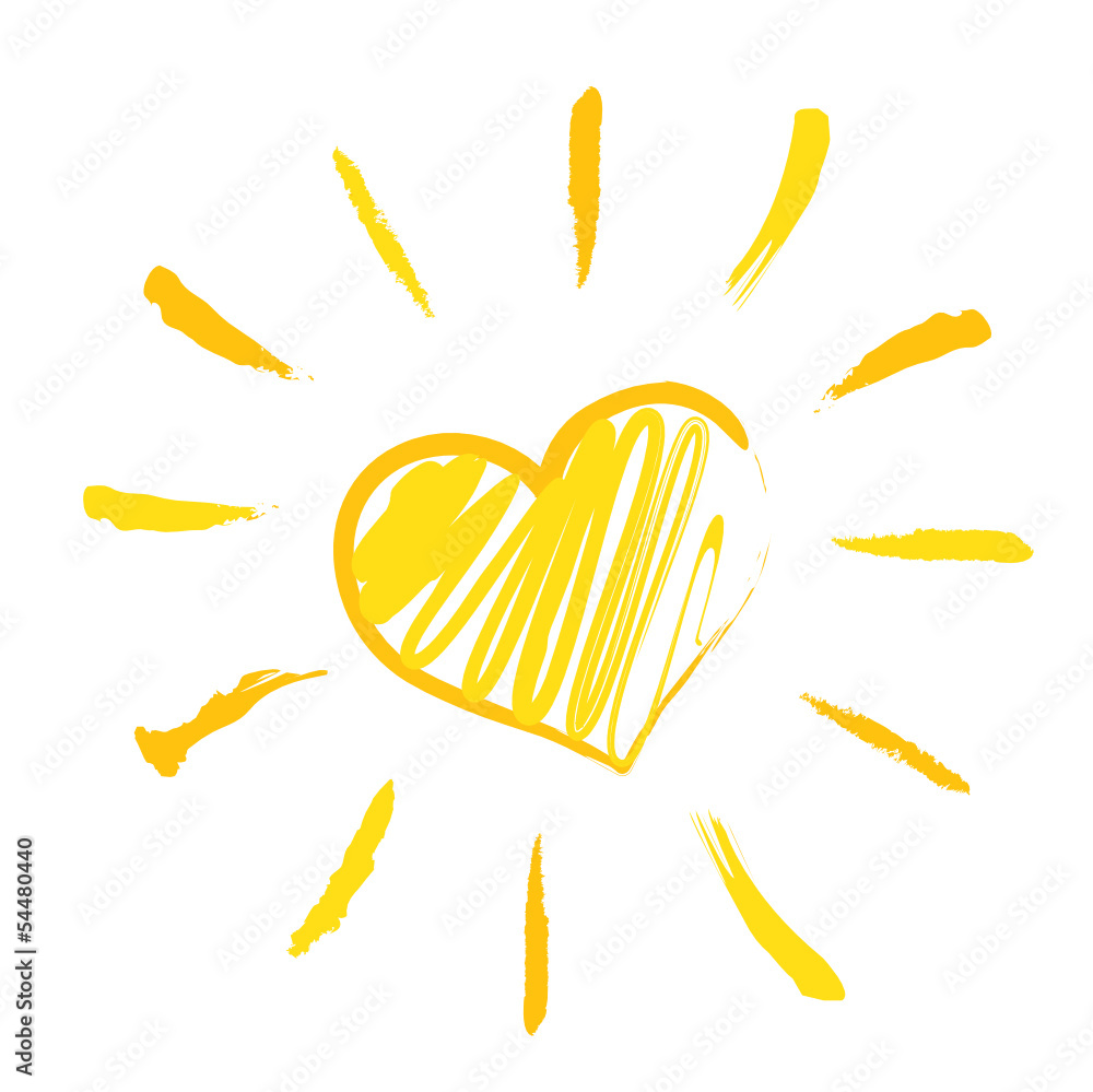 Herzsonne Stock-Vektorgrafik | Adobe Stock