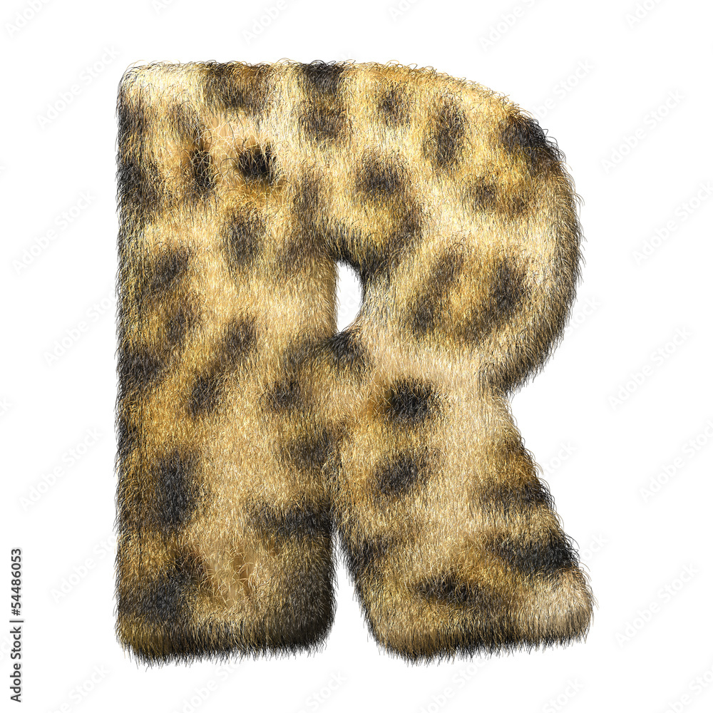 Leopardenfell Letter "R" Stock Illustration | Adobe Stock