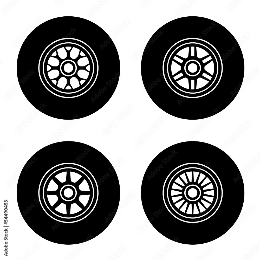 vector F1 wheel symbols Stock Vector | Adobe Stock
