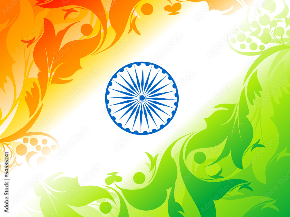 abstract artistic indian flag background Stock Vector | Adobe Stock