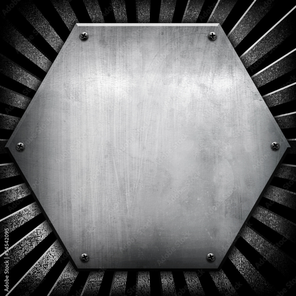 hexagon iron background Stock Illustration | Adobe Stock