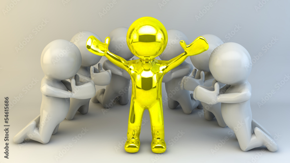 3d man believe Stock Illustration | Adobe Stock