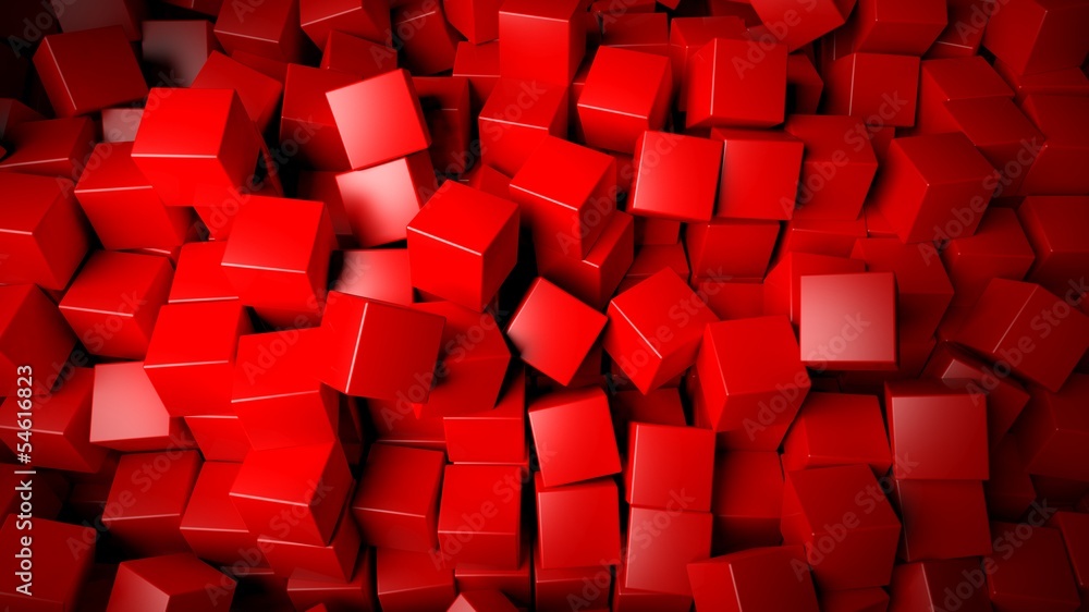 Abstract red cubes background Stock Illustration | Adobe Stock