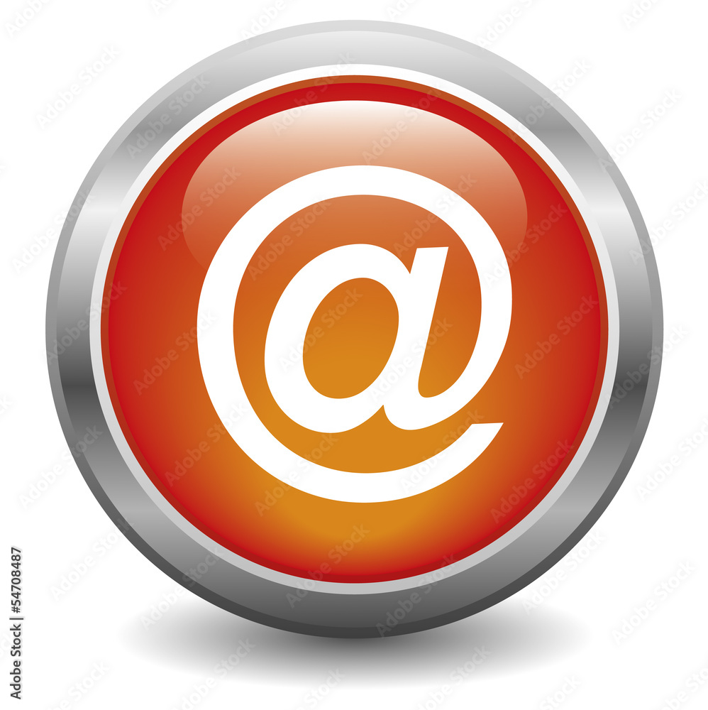 icône bouton e-mail rouge Stock Vector | Adobe Stock