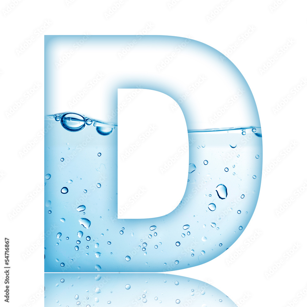 Water and water bubble alphabet letter. Stock Illustration | Adobe Stock