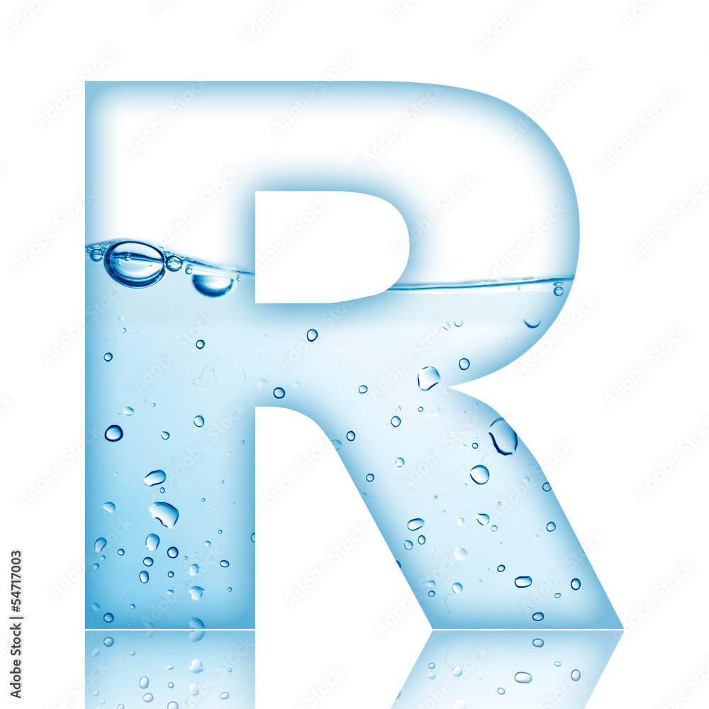 Water and water bubble alphabet letter. Stock Illustration | Adobe Stock