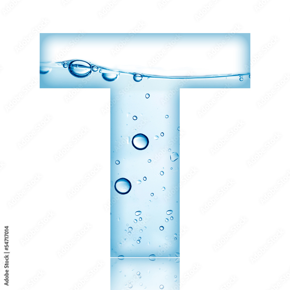 Water and water bubble alphabet letter. Stock Illustration | Adobe Stock