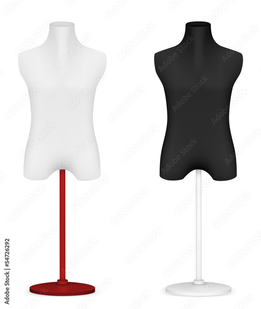 Empty male mannequin torso template Stock Vector | Adobe Stock