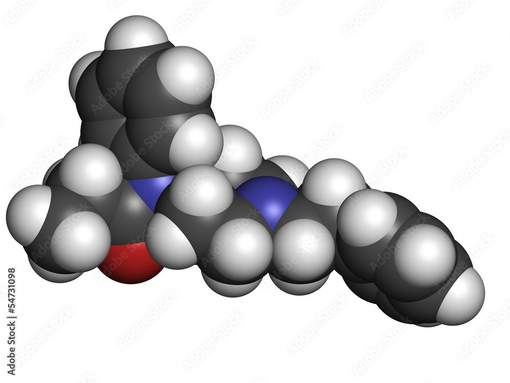 Fentanyl (fentanil) opioid analgesic drug, chemical structure ...