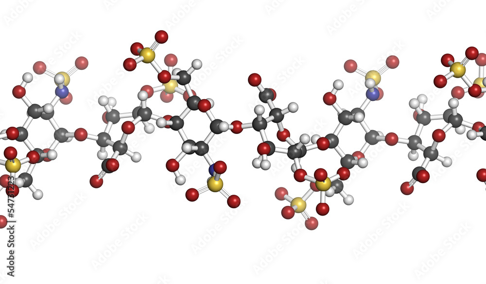 Heparin anticoagulant drug, chemical structure. Stock Illustration ...