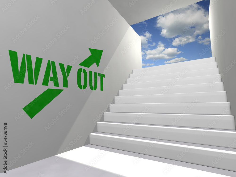 WAY OUT Stock-Illustration | Adobe Stock