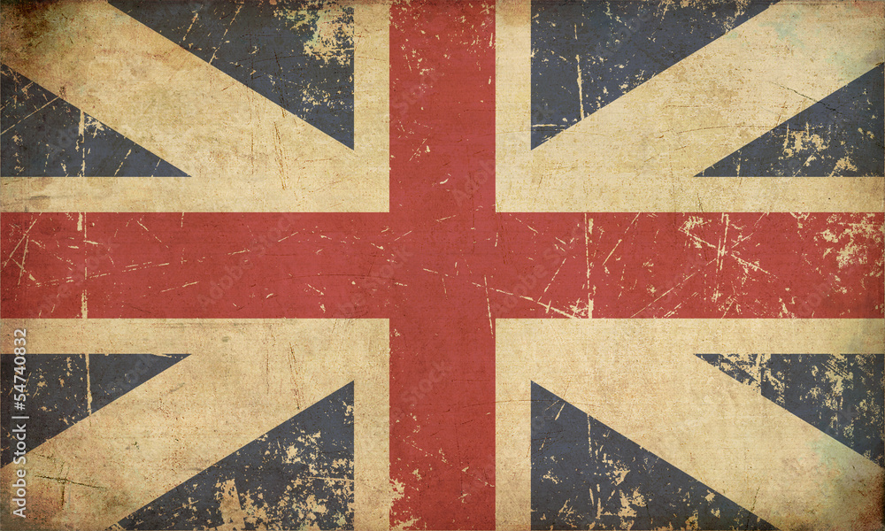 Union Jack 1606–1801 (The King's Colours) Flat Aged Stock-Illustration ...