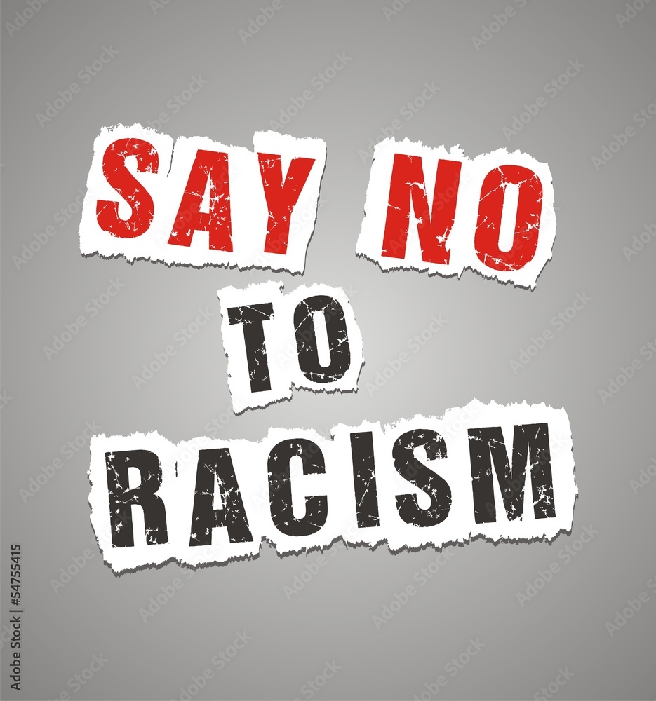say no to racism poster Stock Vector | Adobe Stock