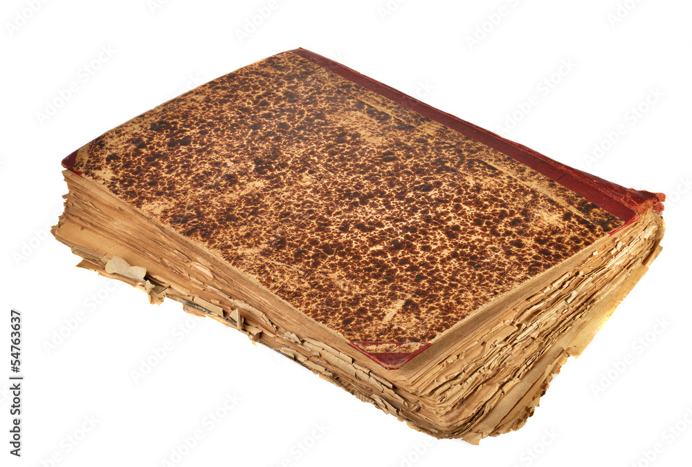 Torn pages in an old book Stock Photo | Adobe Stock