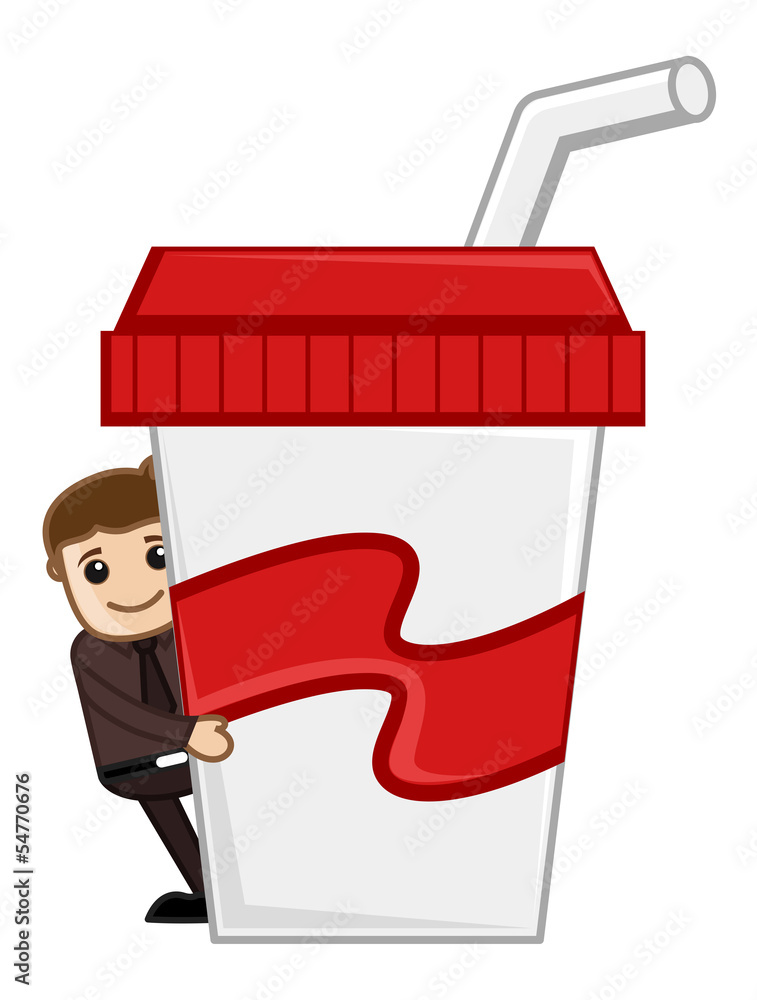 Have a Drink - Cartoon Business Vector Character Stock Vector | Adobe Stock