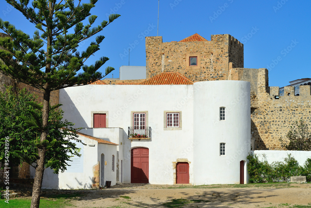 Old castle of Sines, example of the older architecture, Portugal Stock ...