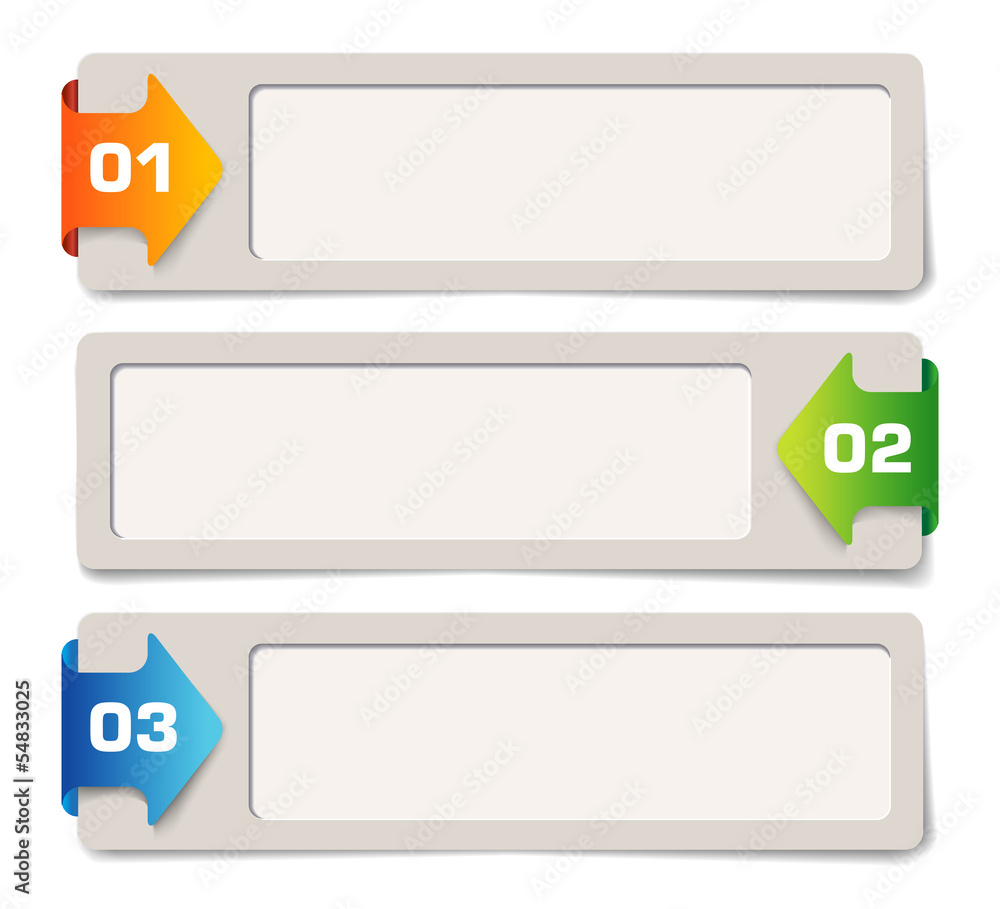 Infographics banners showing progress Stock Vector | Adobe Stock