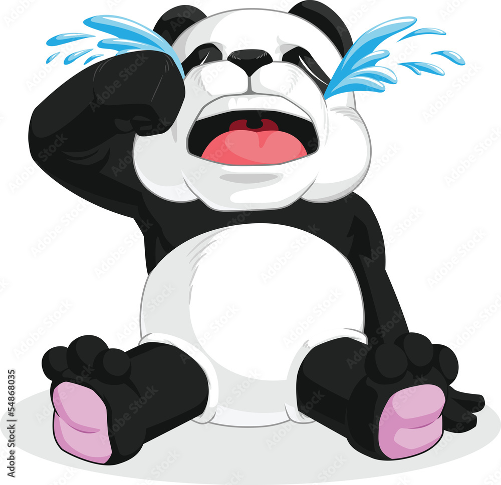 Panda Crying Stock Vector | Adobe Stock