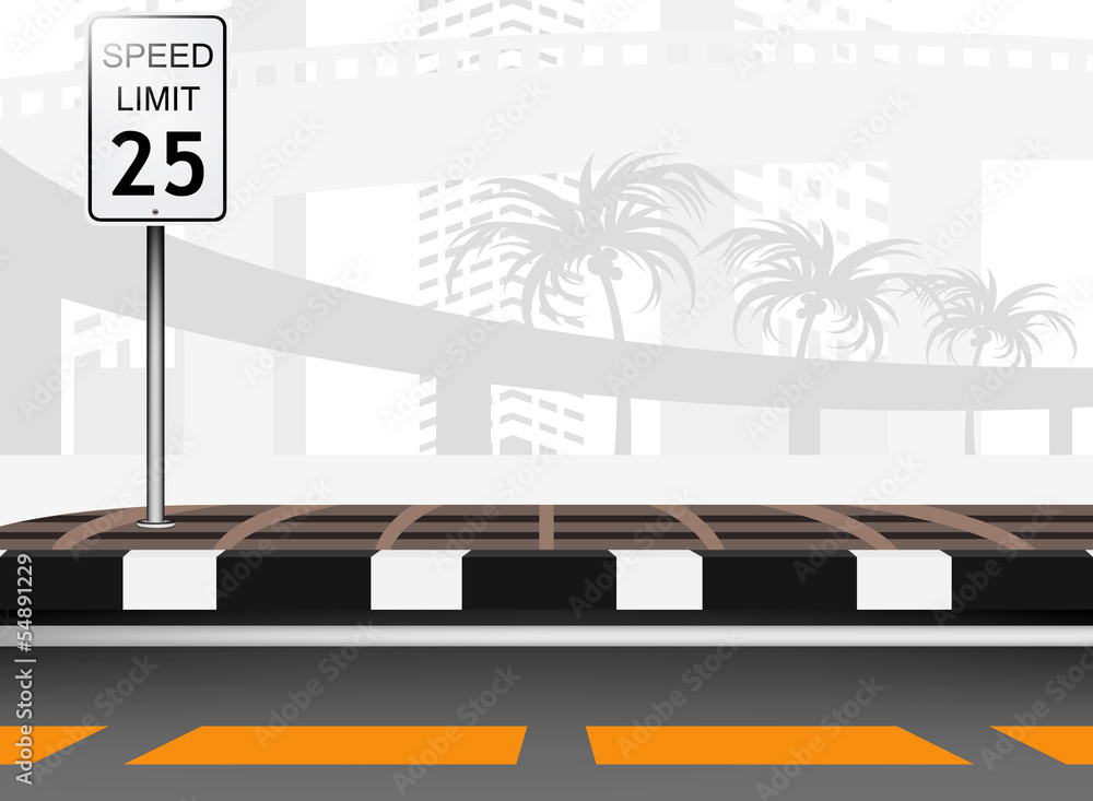 Traffic sign speed limit vector background Stock Vector | Adobe Stock