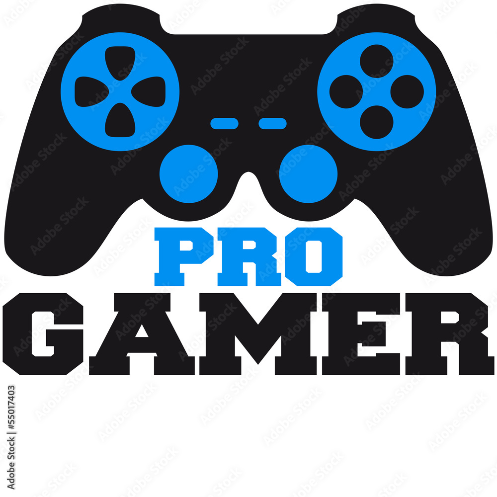 Pro Gamer Logo Stock Illustration | Adobe Stock