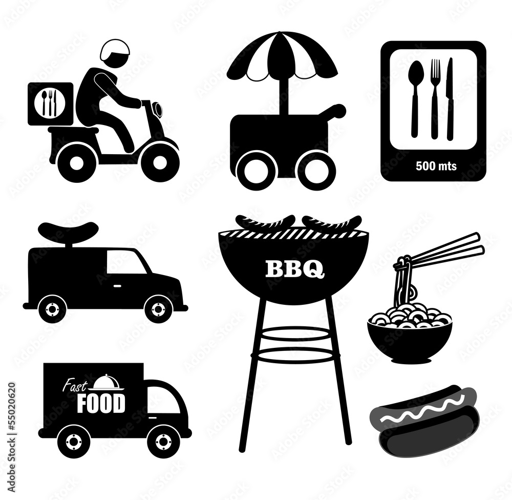 food icons Stock Vector | Adobe Stock