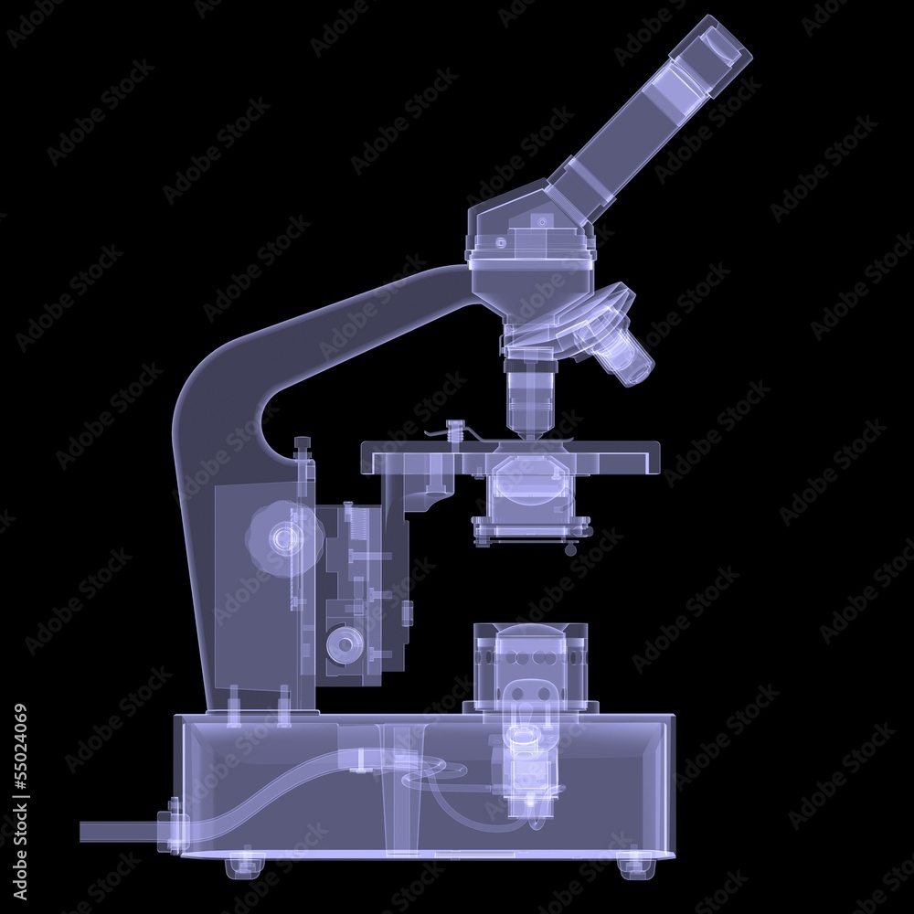 Microscope. X-ray render Stock Photo | Adobe Stock