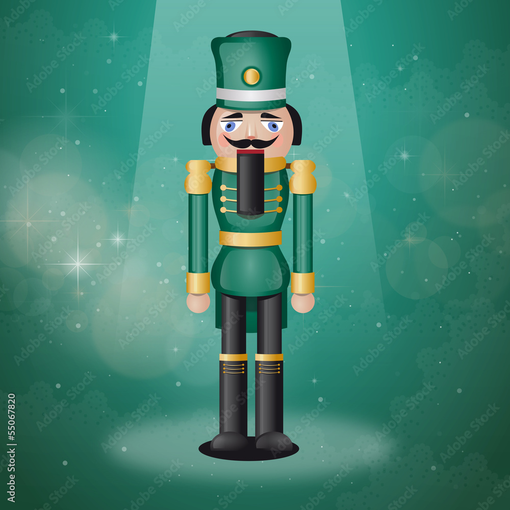 Nussknacker Nutcracker Karte Stock-Vektorgrafik | Adobe Stock