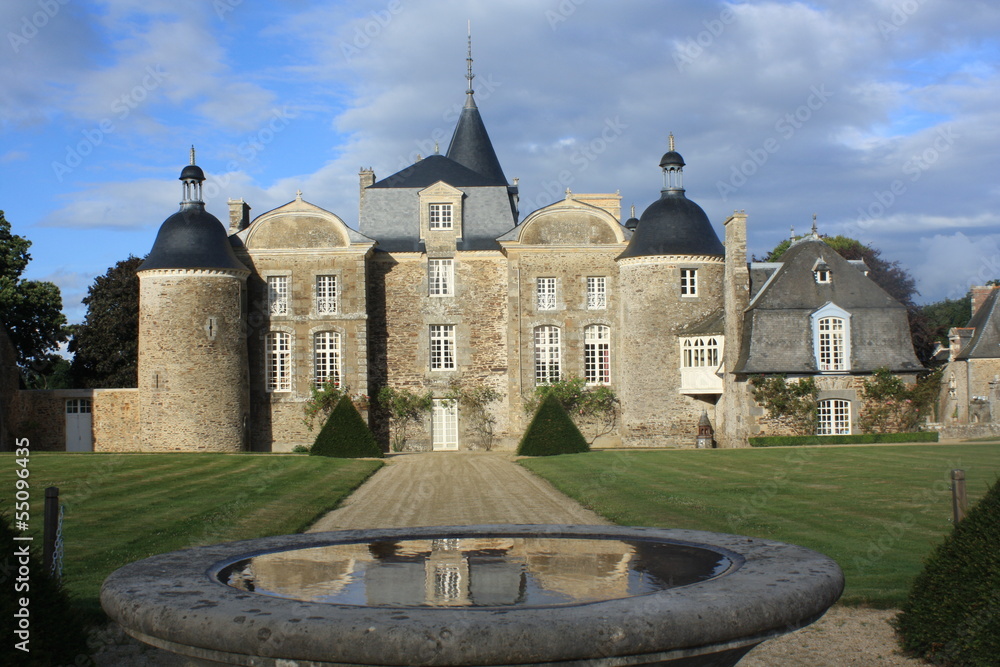 La Bourbansais Castle ou Château de La Bourbansais Stock Photo | Adobe ...